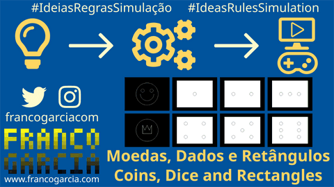 Ideas, Rules, Simulation: Coins, Dice and Rectangles · Franco Garcia